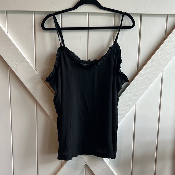 ryan wylde | Tops | X Black Ruffle Tank By Ryan Wylde | Poshmark